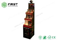 China Custom Corrugated Cardboard Floor Display Stand Retail Bookshelf 50 Pcs MOQ for sale