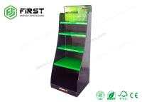 China Custom Corrugated Cardboard Floor Display Shelf Retail Foldable POS Stand 200pcs MOQ for sale