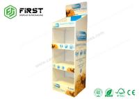 China Custom Supermarket Cardboard Floor Display Stand Foldable POP Carton Display 50 Pcs MOQ for sale