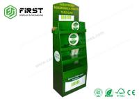 China Custom Corrugated Cardboard Floor Display Stand CMYK Printing Eco Friendly 2-3 Min Assembly for sale