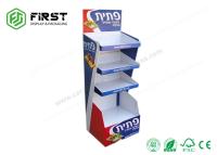 China Custom Eco Friendly Cardboard Floor Display Stand 4 Color Printing Paper Stand 250gsm for sale