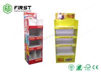 China Custom Corrugated Paper Floor Standing Display Foldable Cardboard Floor Stand 120cm for sale