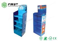 China Customized Glossy Lamination Cardboard Floor Standing Display Stand for Retail Promotion for sale