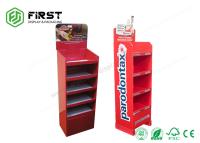 China Custom Cardboard Floor Display Stand 350g CCNB Corrugated Paper Retail Advertising for sale