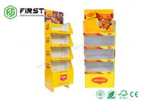 China Custom Cardboard Floor Display 350g CCNB Corrugated Retail Promotion Shelf for sale
