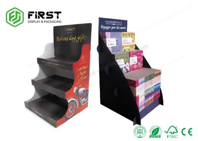 China Custom Cardboard Counter Display Foldable Retail Store Corrugated Paper Display Stand 300 Sets MOQ for sale