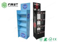 China Custom Folding Corrugated Cardboard Floor Display with Matte Lamination 120cm for sale