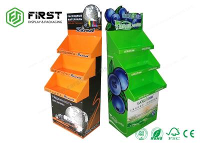 China Custom Corrugated Cardboard Floor Display Stand 120cm Recyclable Retail Stand for sale