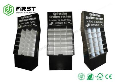 China Custom Corrugated Cardboard POP Floor Display Stand 500pcs MOQ Retail Store for sale