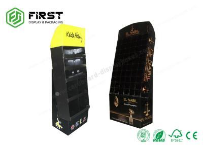 China Custom Cardboard POP Floor Display Stand ISO9001 Foldable Corrugated 100kg for sale