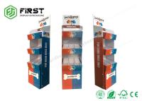 China Custom Printed Corrugated Cardboard Floor Display Stand POP Shelf 350g CCNB for sale
