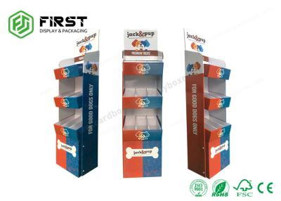 China Custom Printed Corrugated Cardboard Floor Display Stand POP Shelf 350g CCNB for sale