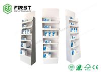 China Custom Corrugated Cardboard Floor Display Stand 350g CCNB B Flute Retail for sale