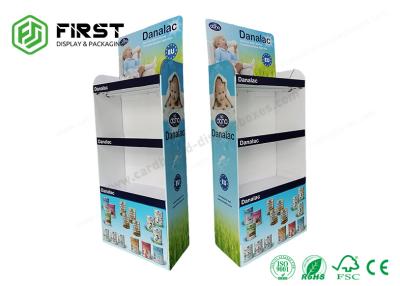 China Custom Corrugated Cardboard POS Floor Display Stand Foldable Retail Shelf 300-350G CCNB for sale