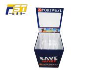 China Square Backplane Retail Dump Bin Display Single Sided 100pcs MOQ Corrugated Cardboard for sale