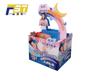 China Custom Corrugated Pallet Display 75% Recycled Material Sturdy Structure for Supermarket for sale