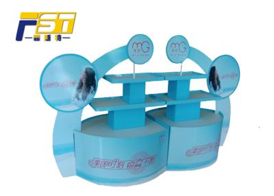 China Custom Cardboard Pallet Display Stand for Supermarket Cosmetic Displays CMYK Printing 75% Recycled for sale