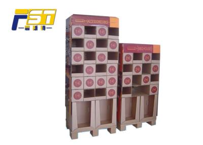 China Custom Corrugated Cardboard Pallet Display Full Color Printing Eco Friendly Retail Stand for sale