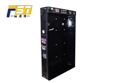 China Corrugated Cardboard Side Wing Display with Hooks for Retail Advertising for sale