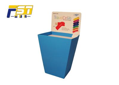 China Custom Printed Corrugated Dump Bin Display 100% Recyclable Pop Newspaper Bin 2-4kg for sale