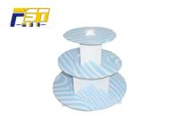 China Glossy Corrugated Cardboard Cake Display Stand Easy Assembly Custom Size 80cm for sale