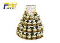 China Custom 3 Tier Cardboard Cupcake Stand CMYK Printing 350gsm CCNB K3 B Flute for sale