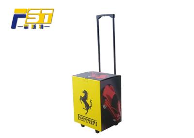 China Custom Printed Square Corrugated Box Trolley 100pcs MOQ Matte Glossy Lamination for sale