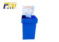 China Custom Recycled Cardboard Floor Stand Display Dump Bins 300pcs MOQ for Advertising for sale