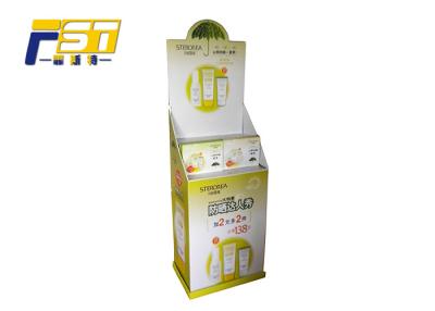 China Lightweight Cardboard Dump Bins 80x60x90cm Eco-Friendly Recycling Display for Skin Lotion for sale