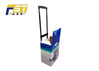 China Custom Corrugated Cardboard Trolley Box 60x45x170cm Foldable Recyclable Supermarket Display for sale