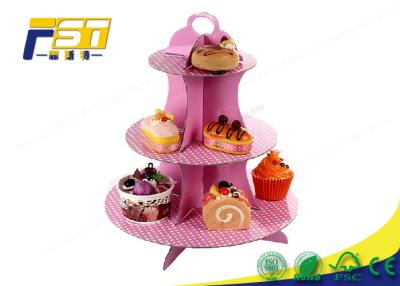 China Custom Tiered Cardboard Cake Display Full Color Printing 200 Units MOQ for Retail Stores for sale