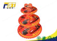 China Custom Logo 3 Tier Cardboard Cupcake Stand 300gsm Ivory Board Durable Display for sale