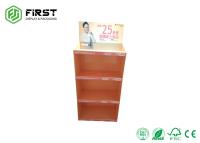 China Custom Corrugated Cardboard Floor Display Stand with Matte Lamination 120cm for sale