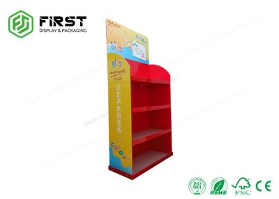 China Custom Four Layer Damp Proof Cardboard Retail Display Stand 18000 sqm Factory for sale