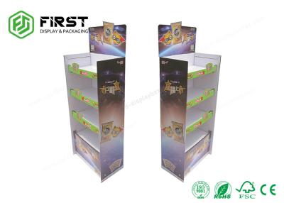 China Custom CMYK Printed Corrugated Cardboard Floor Display Rack 160cm for Chocolate for sale