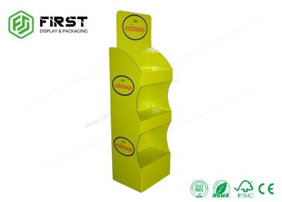 China 3 Tier Corrugated Cardboard Floor Display Stand Custom Color Print 160cm for sale