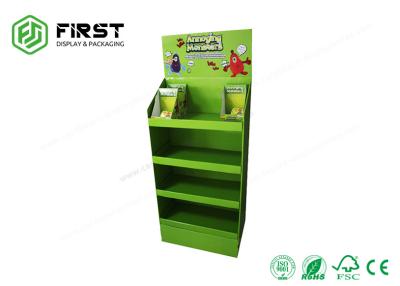 China Multi-Tier Recyclable Cardboard Floor Standing Display with Full Color Printing 350g CCNB for sale