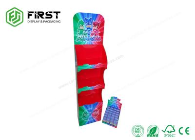 China Custom Colored Cardboard Floor Display Stands for Toys Retail Store 120cm for sale