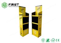China Custom Corrugated Cardboard Display Stand CMYK Printing for Beverages 140g E Flute for sale