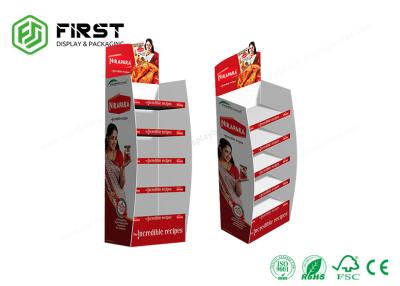 China Customized Corrugated Cardboard Floor Display Stand 100 Pcs MOQ Recyclable for sale