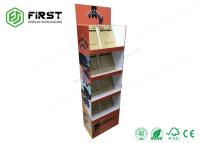 China Customized Corrugated Cardboard Book Display Stand 3mm Thickness Flat Pack Floor Display for sale