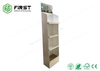 China 4 Shelves POP Cardboard Floor Display with CMYK Printing for Advertising for sale