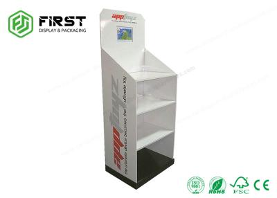 China Customized Multi Shelves Cardboard Floor Display Stand 300 PCS MOQ Reusable Book Display for sale