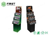 China Custom Retail Folding Corrugated Cardboard Floor Display Shelf for Promotion 100pcs MOQ for sale