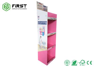 China Custom Printed Cardboard Floor Display Stand 120cm High for Retail Promotion for sale
