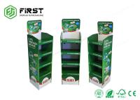 China Custom Made Foldable Corrugated Floor Display With Logo Printed For Promotion for sale