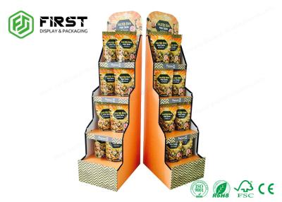 China Custom Cardboard Floor Display Stand 350g Coated Paper 4-Color Offset Printing for sale