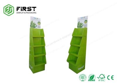 China Custom Corrugated Floor Display Shelf 1600mm Supermarket Cardboard Display Stand for sale