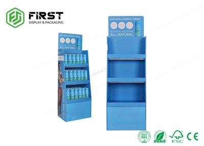 China Custom Cardboard Floor Display with OEM Logo Printing 100pcs MOQ Easy Assembly for sale