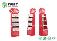 China Custom Foldable Corrugated Cardboard Floor Display Rack 120cm Retail POS Promo Stand for sale